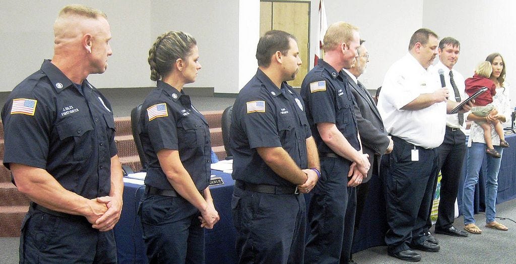 Crestview firefighters receive medals for saving toddler's life ...