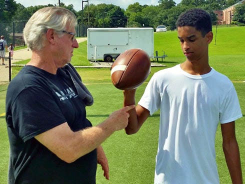 Peters, Davidson Middle School quarterback, attends Air Raid Camp ...