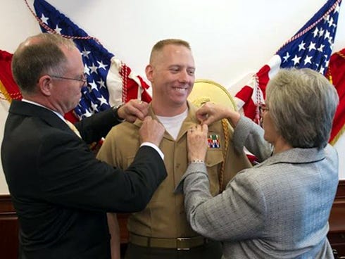 Marine, CHS alumnus, receives promotion at the Pentagon | Crestview ...